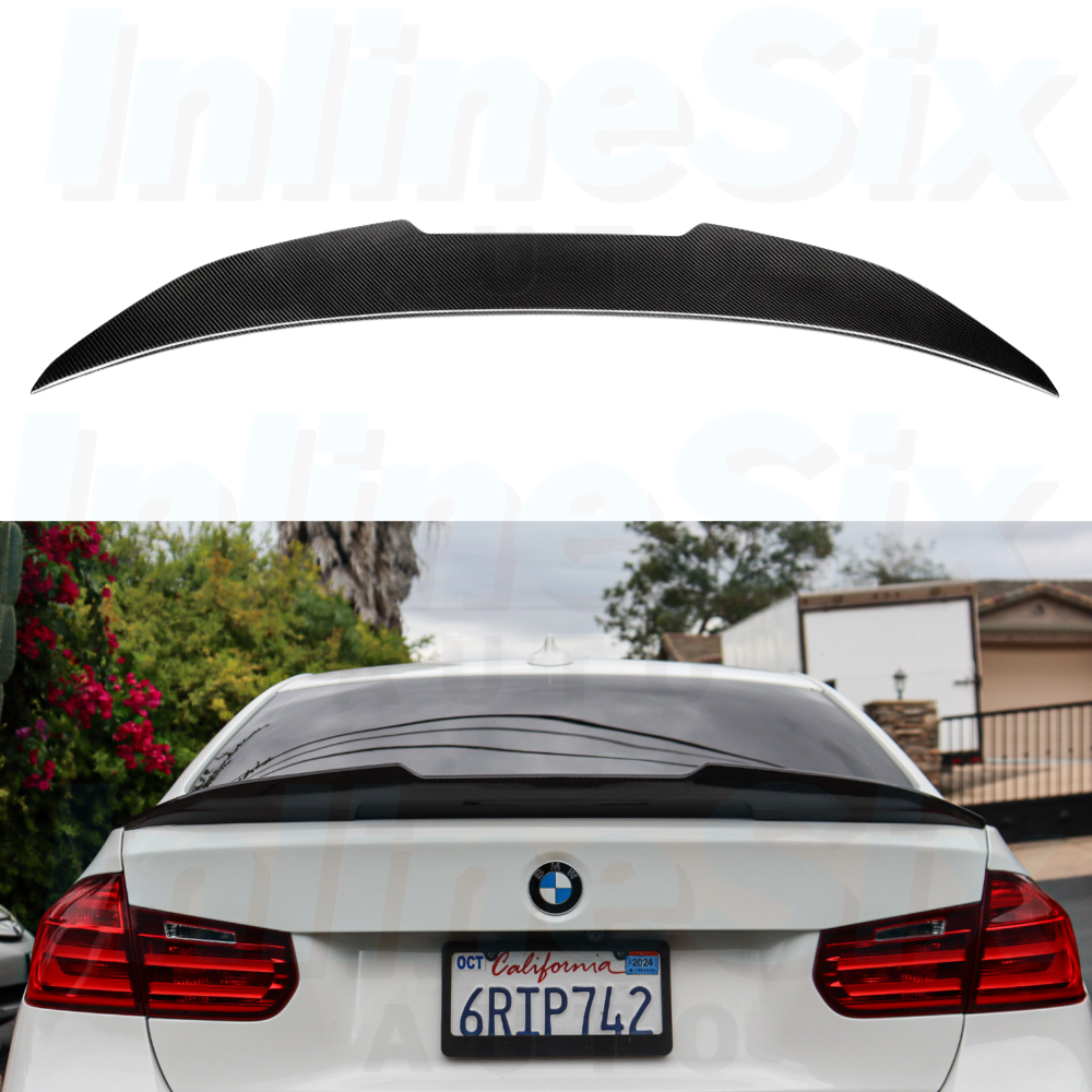 PSM Style Carbon Fiber Rear Spoiler Lip for BMW F30/F80 – Inline Six Auto
