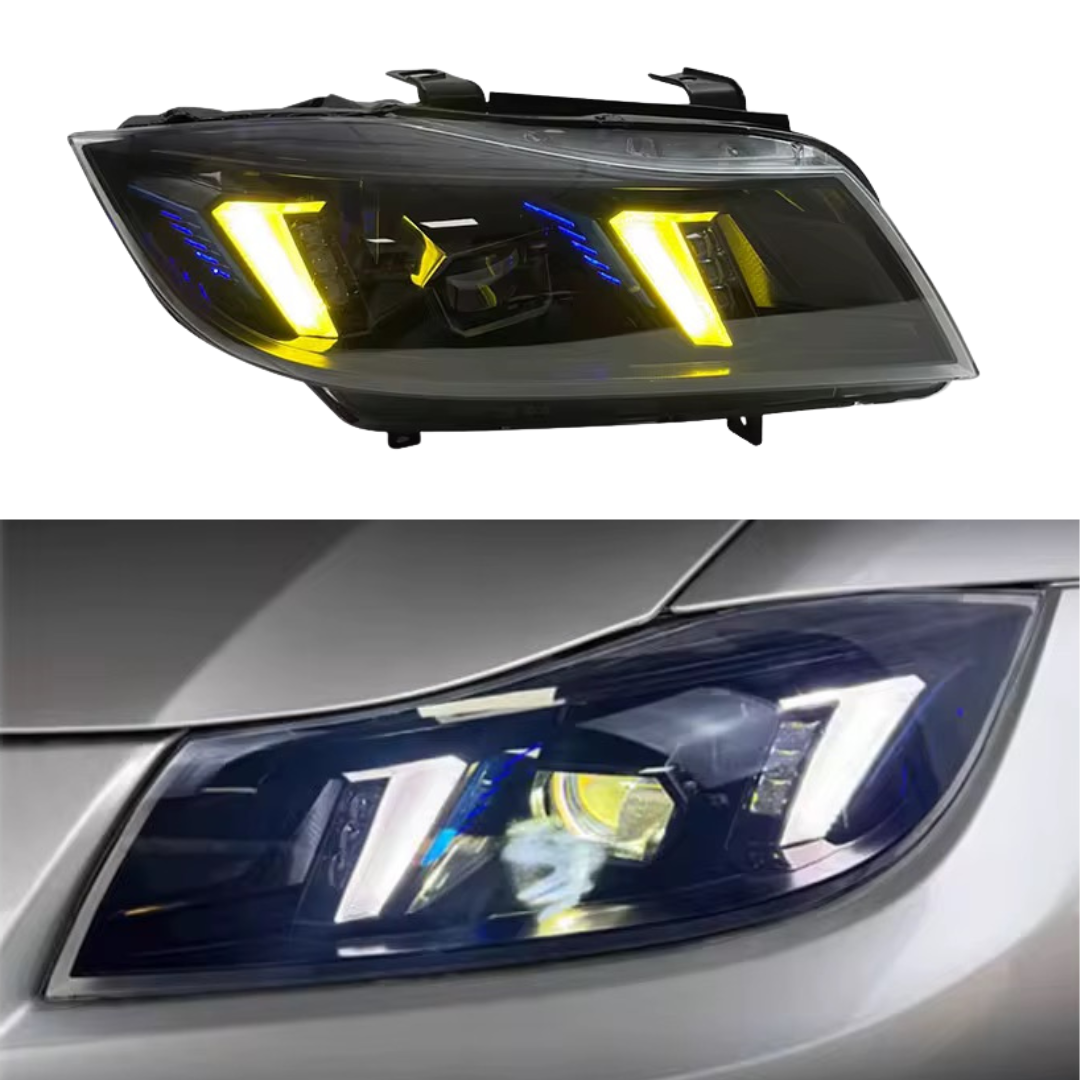 LED G8X LCI Style White/Yellow Switchback Headlights for BMW E90/E91 3 ...